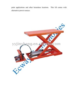 Design and fabrication of pneumatic lifting table | DOC