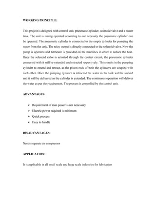 Design and fabrication of pneumatic reciprocating water pumping system ...