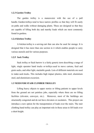 Design and fabrication of stair climber trolley | PDF