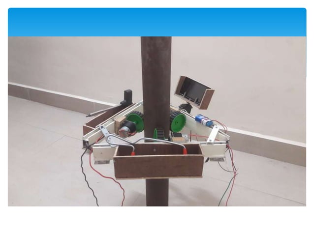 Design and fabrication of wheeled pole climbing robot with payload capacity | PPTX | Climbing ...