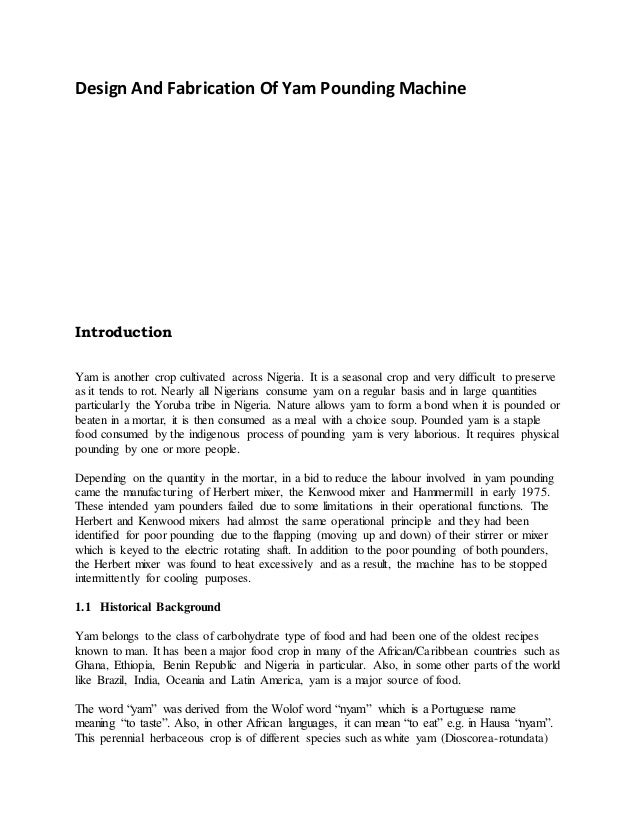 DESIGN AND FABRICATION OF YAM POUNDING MACHINE.docx