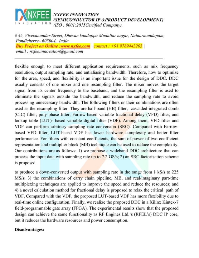 Design and fpga implementation of a reconfigurable digital down converter for wideband ...