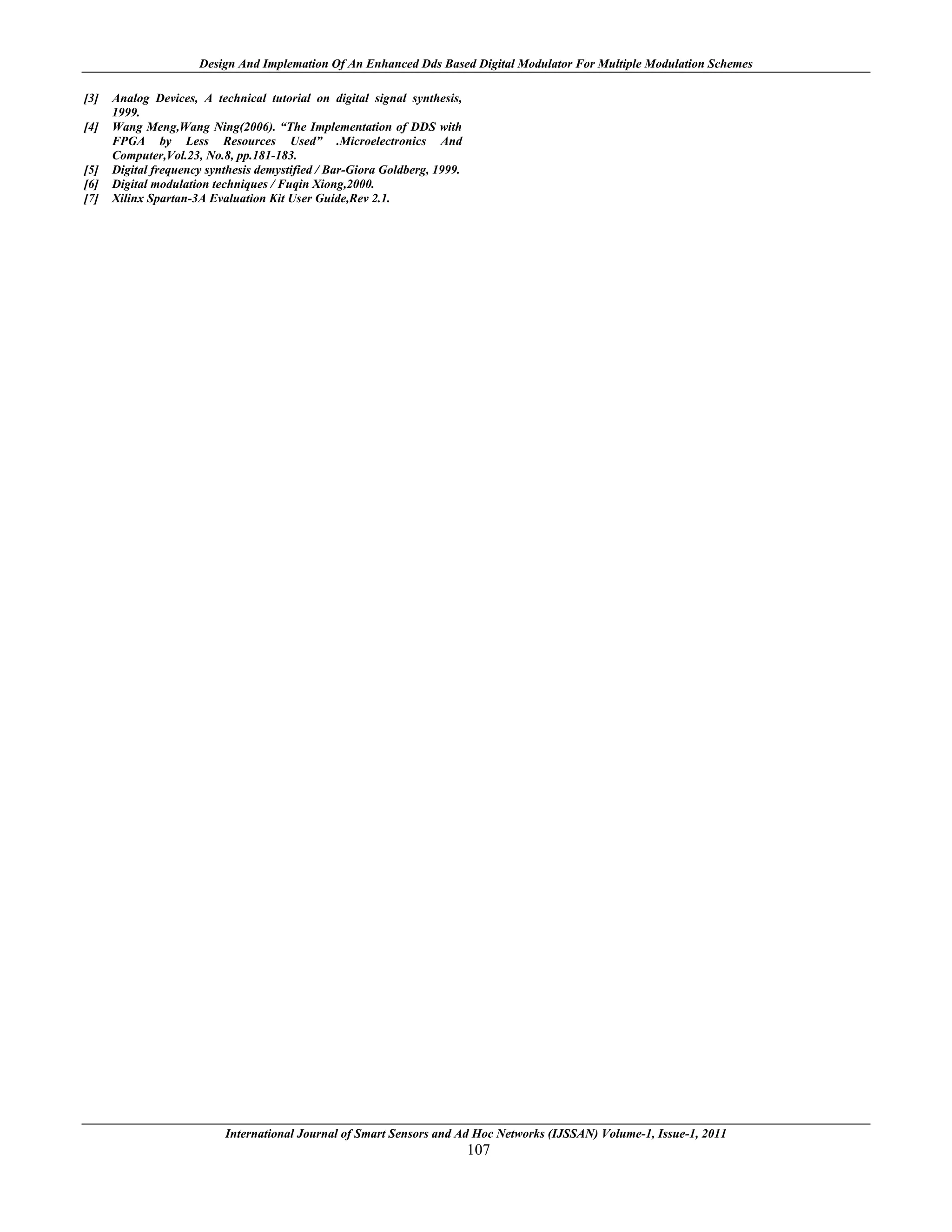 Design and implemation of an enhanced dds based digital | PDF