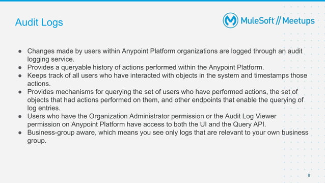 Design And Implementation Anypoint Platform Audit Logs Splunk Integration Ppt