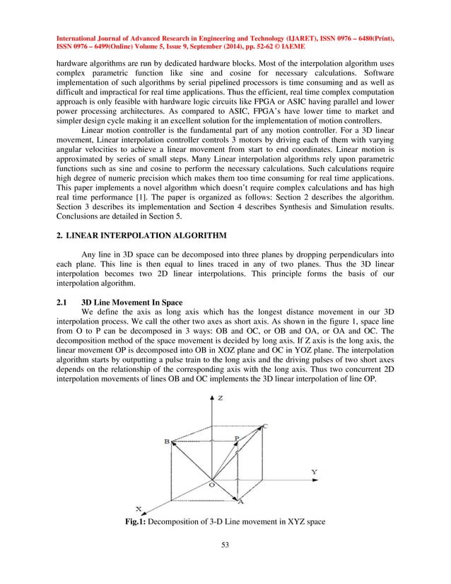 Design and implementation of 3 axis linear interpolation controller in fpga for cnc machines and ...