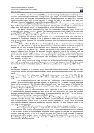 Design and implementation of a generator power sensor and shutdown timer | PDF | Radio Control ...