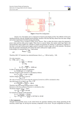 Design and implementation of a generator power sensor and shutdown timer | PDF | Radio Control ...