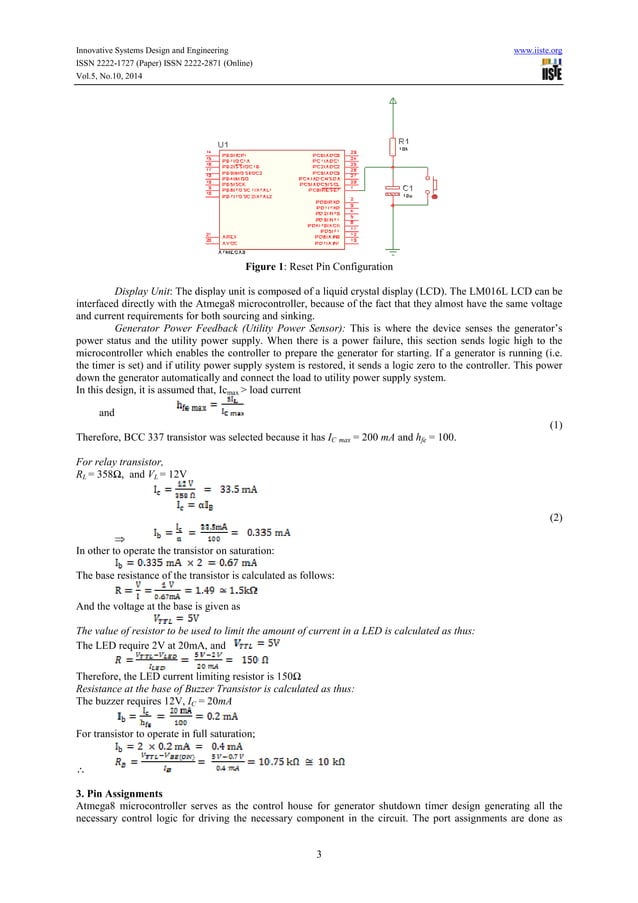 Design and implementation of a generator power sensor and shutdown timer | PDF | Radio Control ...