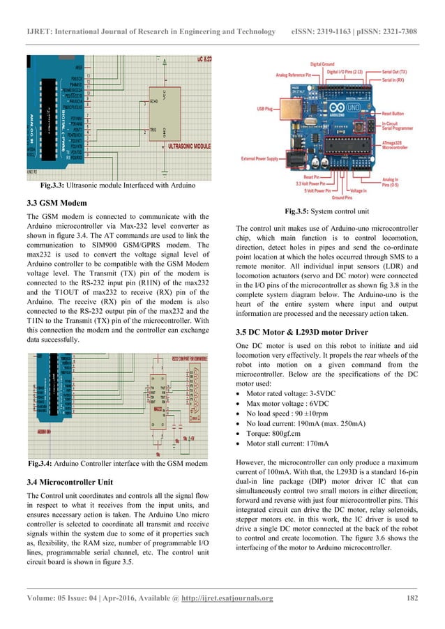 Design And Implementation Of An Sms Based Robotic System For Hole Detection In Surface Pipes