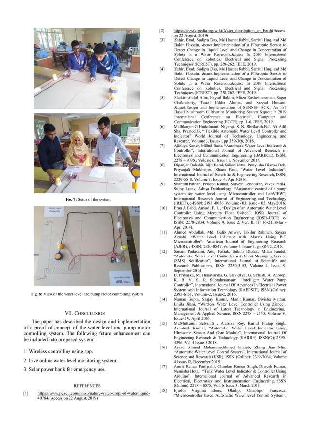 Design And Implementation Of A Water Level And Pump Motor Controlling