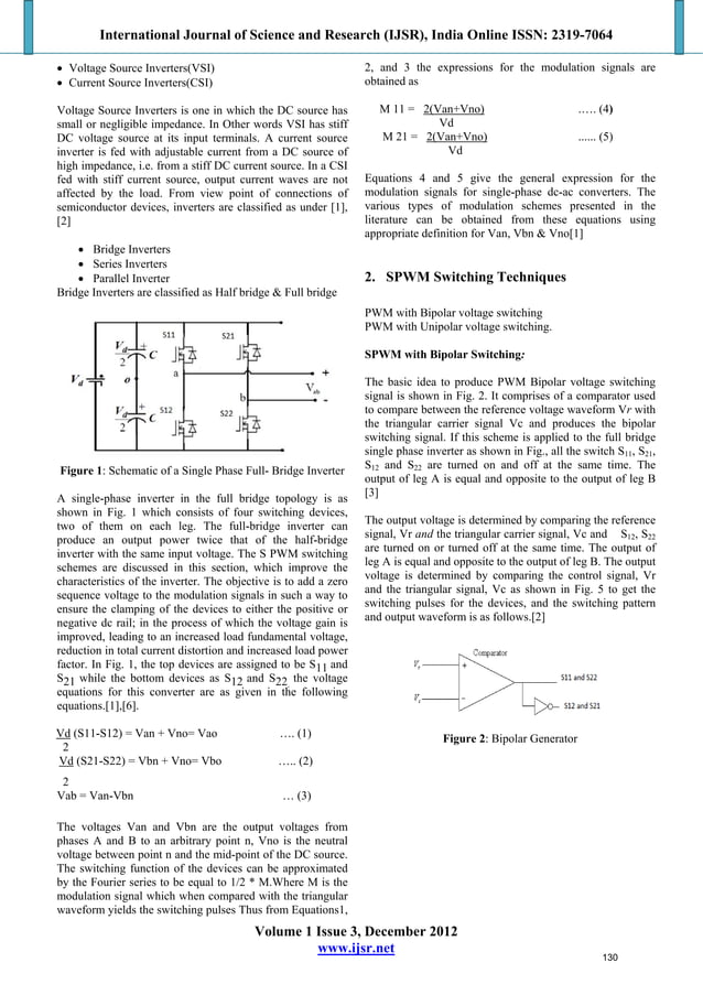 Design and implementation of carrier based sinusoidal pwm (bipolar ... Design and implementation of carrier based sinusoidal pwm (bipolar ...