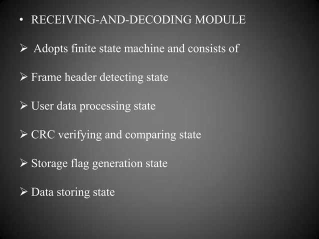Design and implementation of hdlc procedures | PPT Design and implementation of hdlc procedures | PPT
