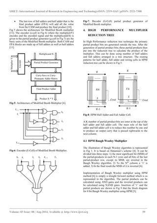 Design and implementation of high speed baugh wooley and modified booth multiplier using cadence ...