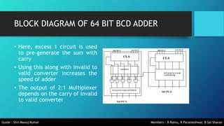 Design and Implementation of Improved 64 Bit BCD Adder | PPT
