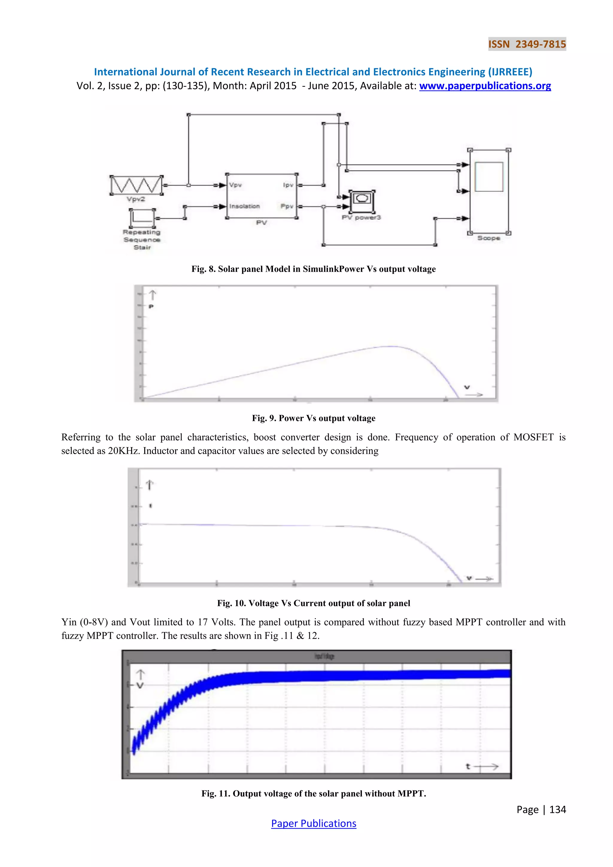 Design And Implementation Of Maximum Power Point Tracking Using Fuzzy