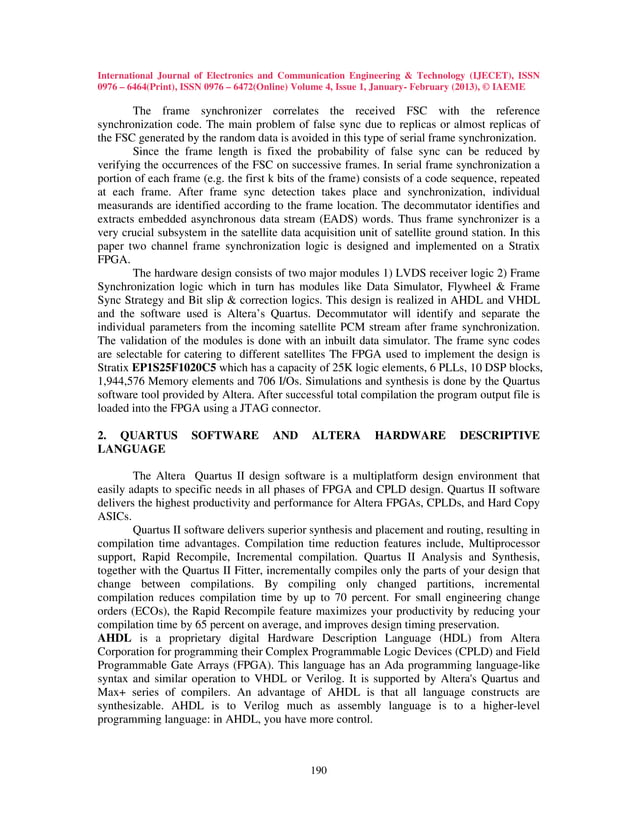 Design and implementation of multi channel frame synchronization in fpga | PDF