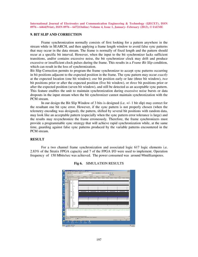 Design and implementation of multi channel frame synchronization in fpga | PDF