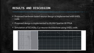 Design and implementation of neural network based circuits for vlsi ...