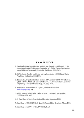 Design and implementation of qpsk modulator using digital subcarrier ...