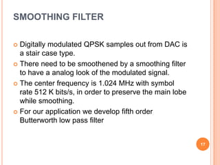 Design and implementation of qpsk modulator using digital subcarrier | PPTX