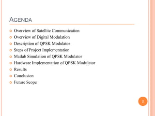 Design and implementation of qpsk modulator using digital subcarrier | PPTX
