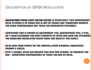 Design and implementation of qpsk modulator using digital subcarrier | PPTX