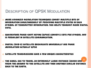 Design and implementation of qpsk modulator using digital subcarrier | PPTX