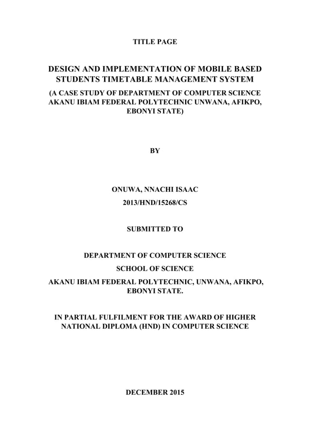 Design and implementation of students timetable management system | PDF