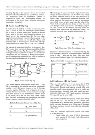 Design and implementation of synchronous 4 bit up counter using 180 nm cmos process technology | PDF
