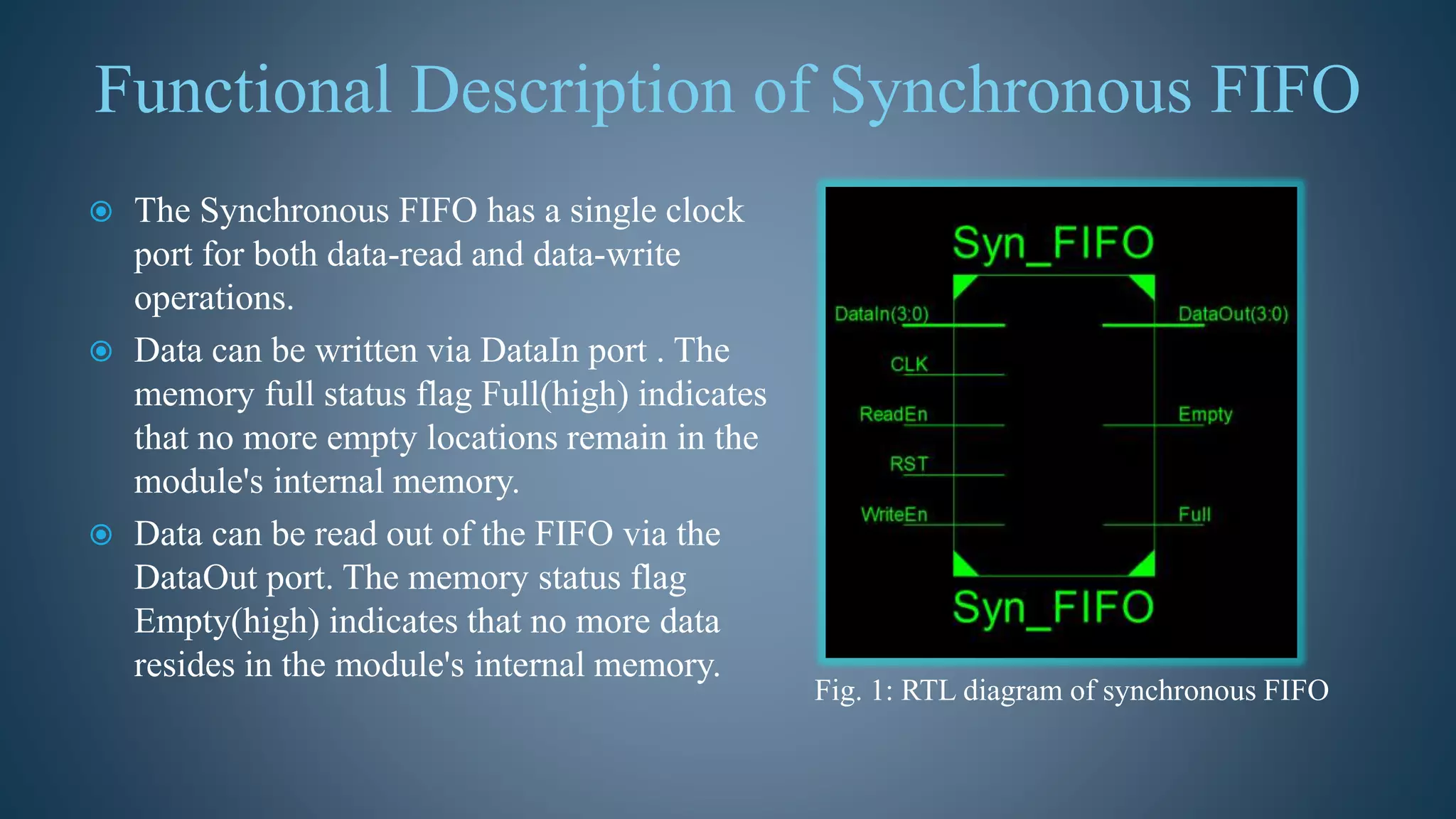 Design and Implementation of Synchronous FIFO Interfaced with RAM.pptx