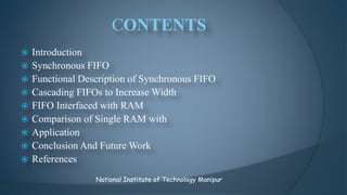 Design and Implementation of Synchronous FIFO Interfaced with RAM.pptx