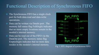 Design and Implementation of Synchronous FIFO Interfaced with RAM.pptx