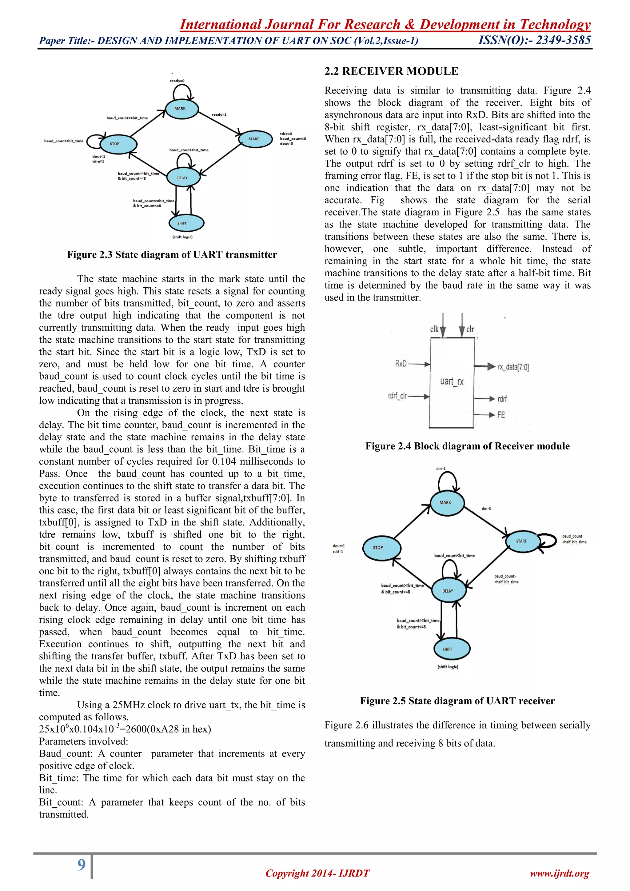 Design and implementation of uart on soc | PDF