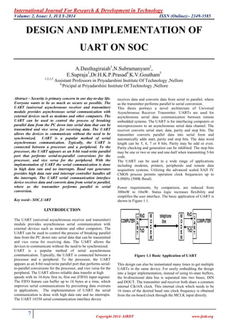 Design and implementation of uart on soc | PDF