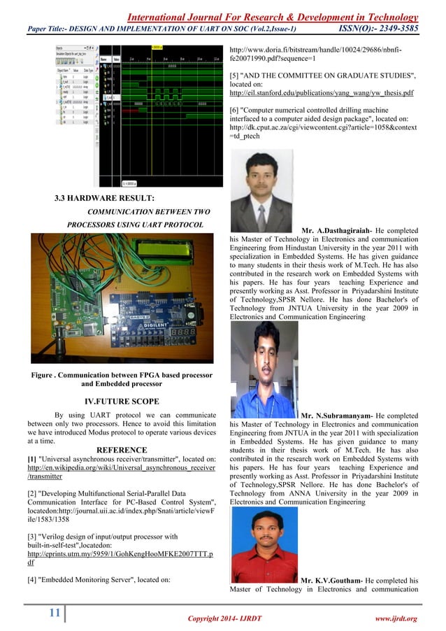 Design and implementation of uart on soc | PDF