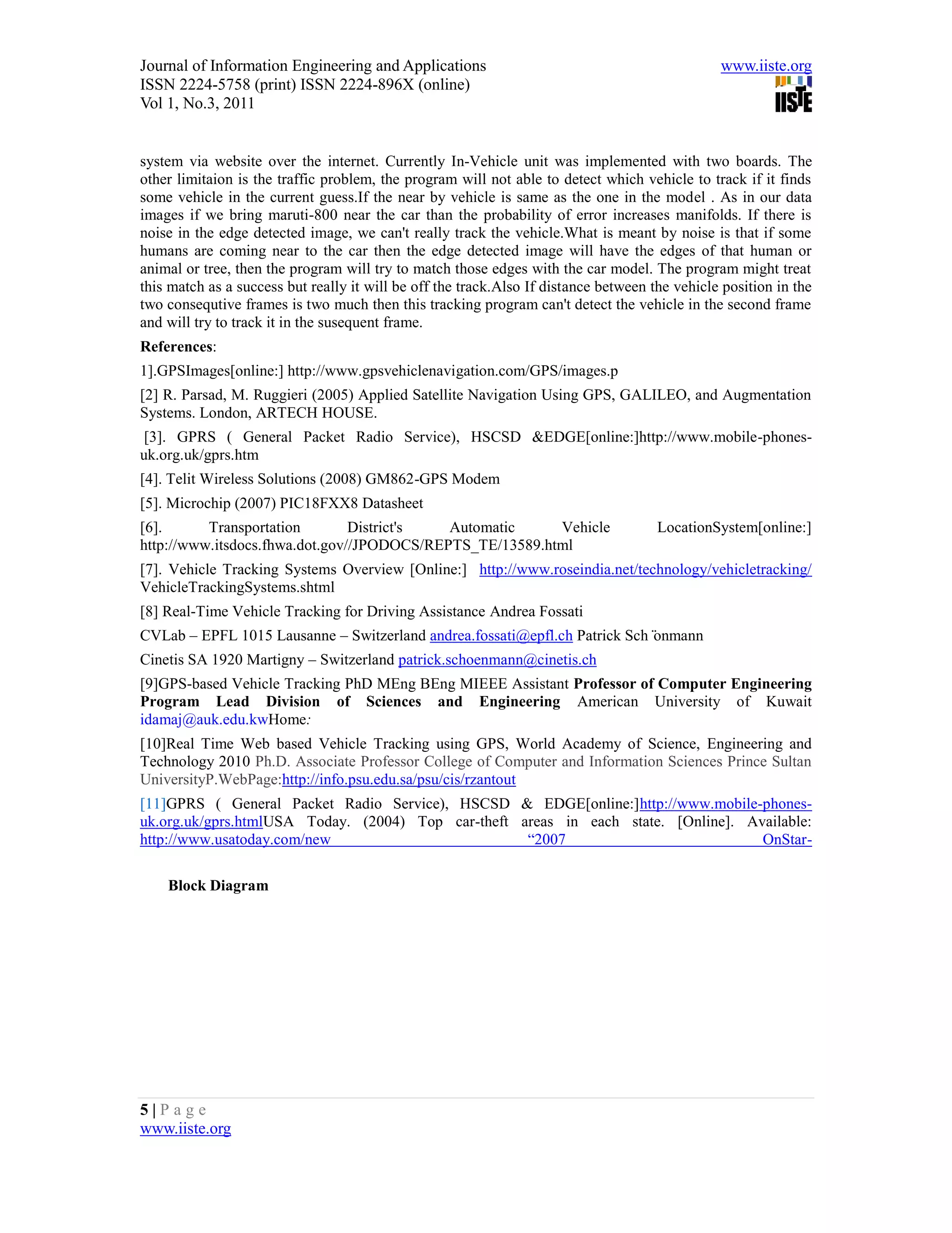 Design and implementation of vehicle tracking system using gps | PDF