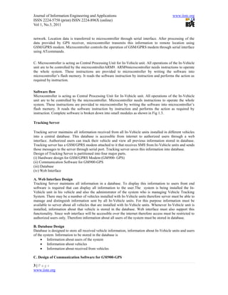 Design and implementation of vehicle tracking system using gps | PDF
