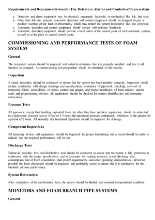 Design and installation of fixed foam fire extinguishing system | DOCX