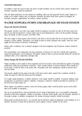 Design and installation of fixed foam fire extinguishing system | DOCX