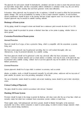 Design and installation of fixed foam fire extinguishing system | DOCX