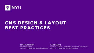 CMS Design and Layout Best Practices (v4) | PPT