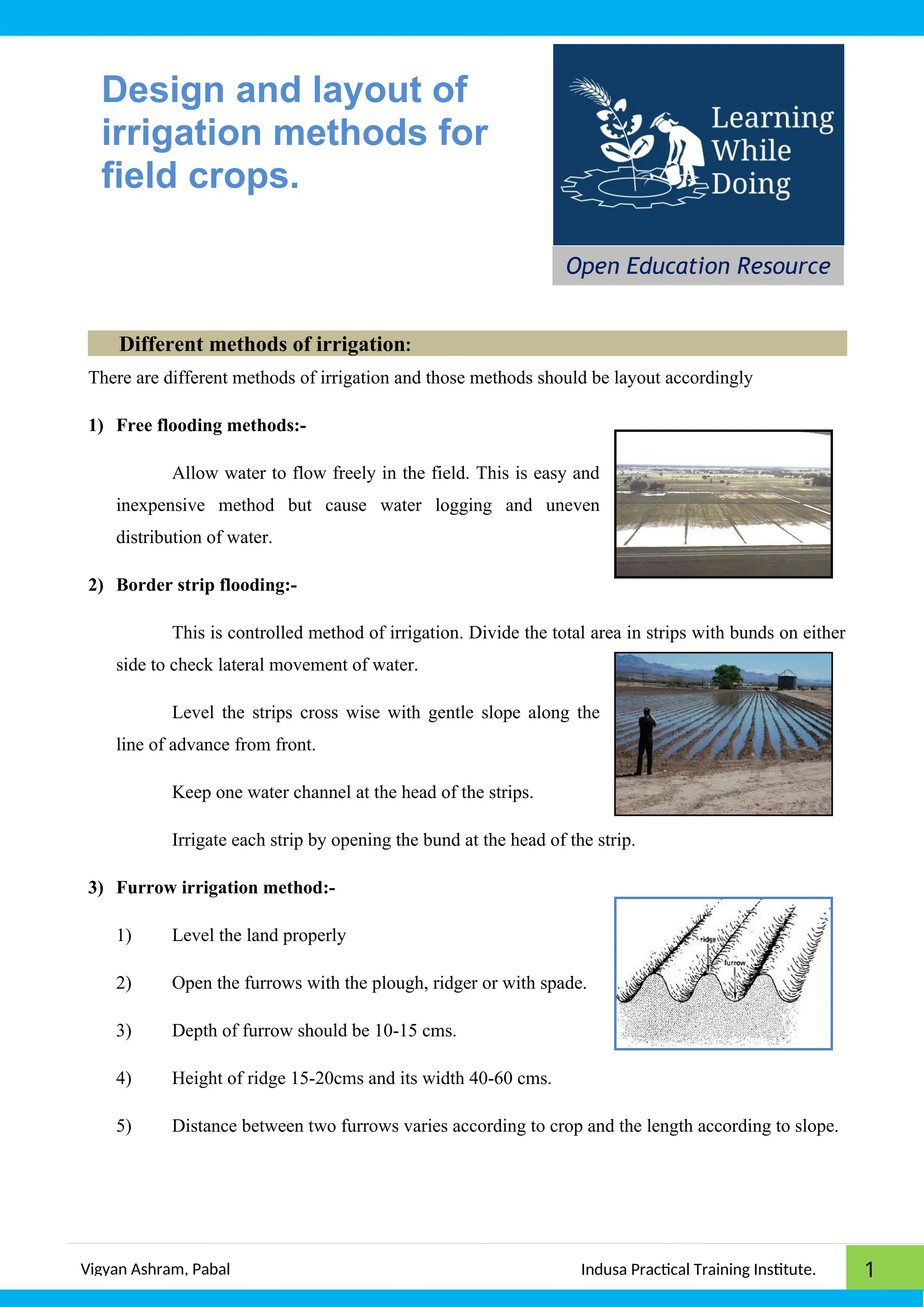Design and layout of irrigation methods for field crops.docx