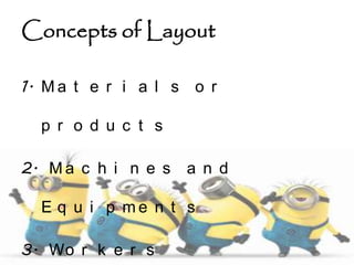 Design and layout of major work areas | PPT