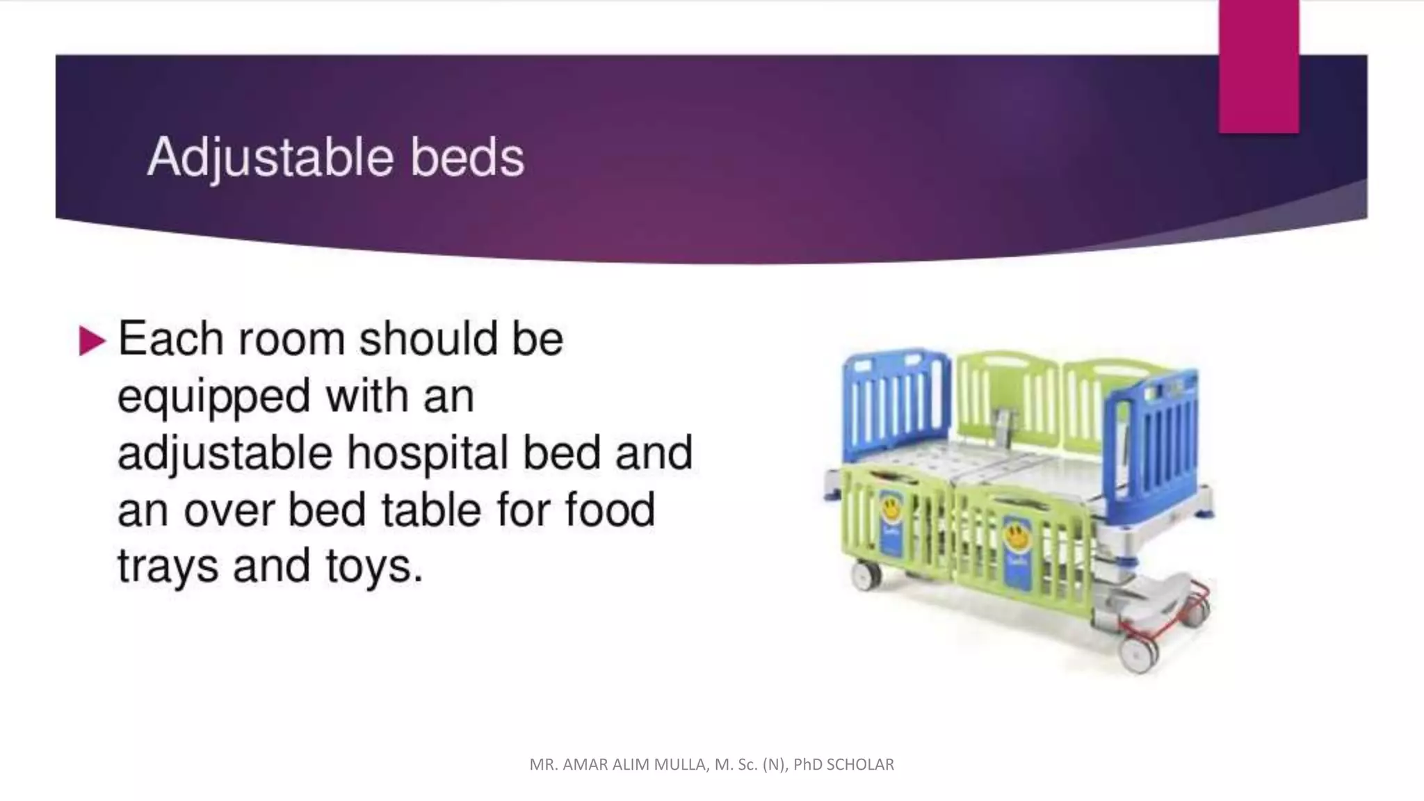 Design and layout of paediatric unit | PPTX