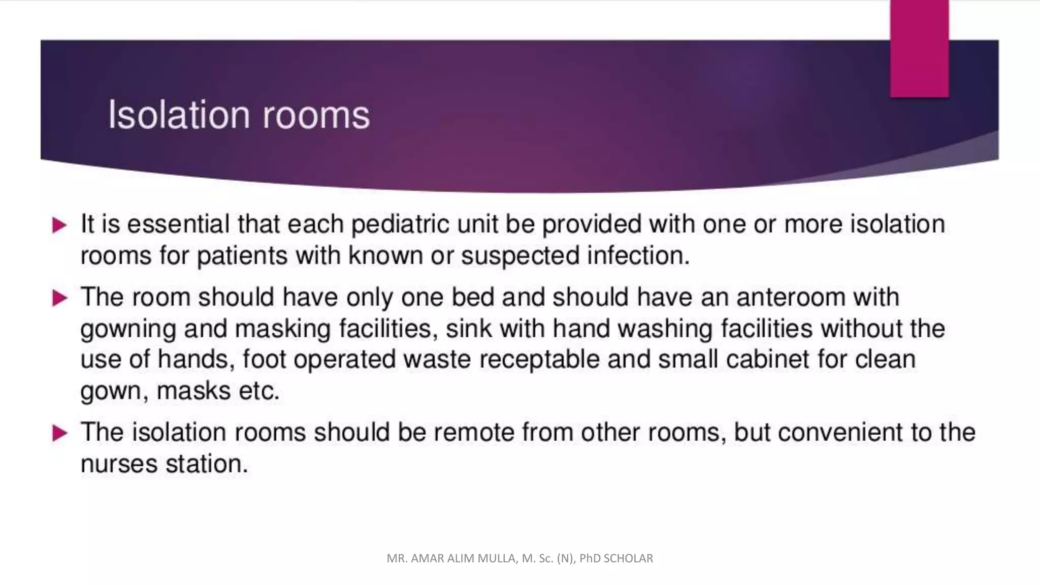 Design and layout of paediatric unit | PPTX
