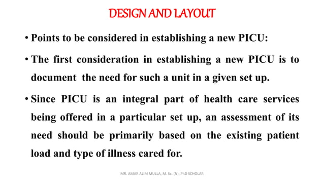 Design and layout of paediatric unit | PPTX | Medical Health