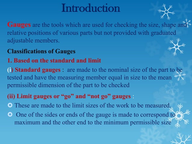 Design and limits Gauges | PPT