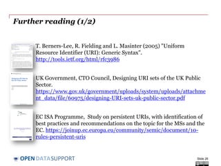 Design and manage persistent URIs | PDF | Internet | Computing