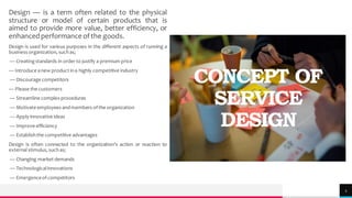 Design and Managing Service in the field of tourism and hospitality ...