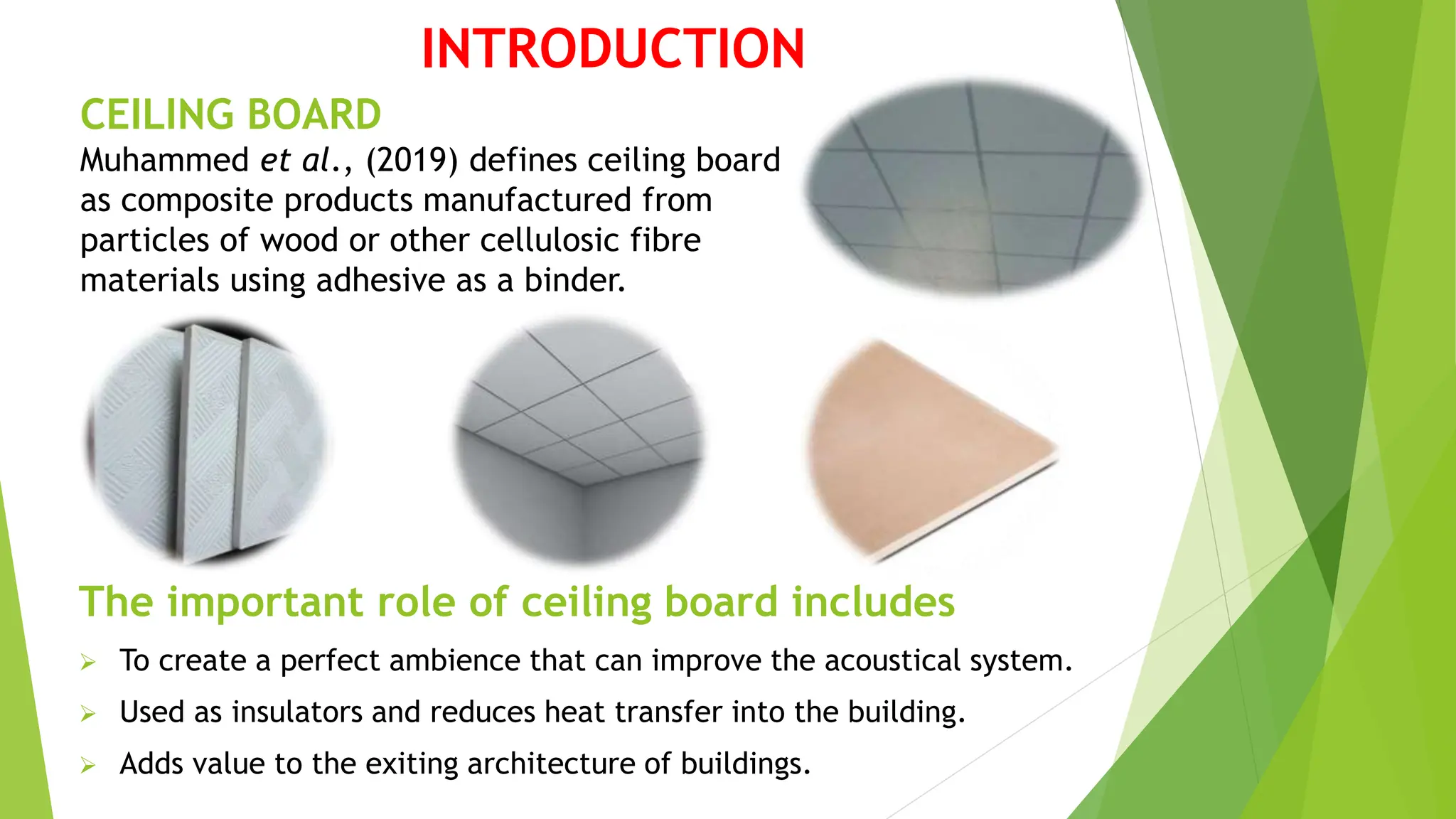 DESIGN AND MANUFACTURE OF CEILING BOARD USING SAWDUST AND WASTE CARTON ...